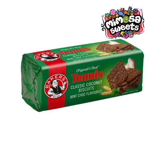Bakers Tennis Biscuits Mint Choc 200g - MIMOSA SWEETS