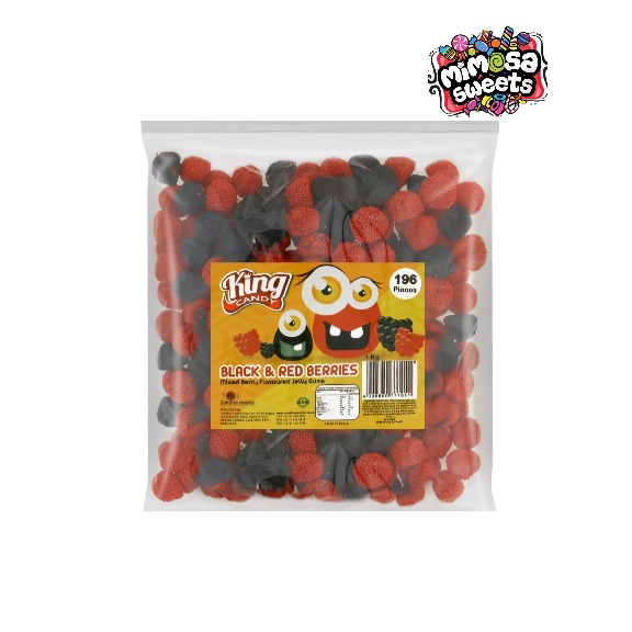 King Candy Gummy Black & Red Berries 1kg - MIMOSA SWEETS