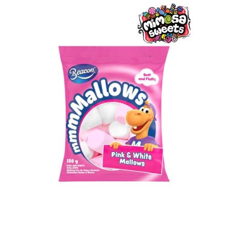 Beacon mmmMallows Pink & White Mallows 135g - MIMOSA SWEETS