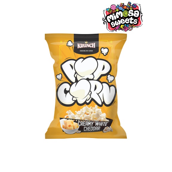 Krunch Popcorn Creamy White Cheddar 90g - MIMOSA SWEETS