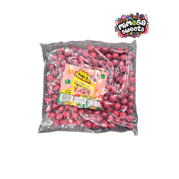 Ama Bom Mini Ballgum Musk 144's - MIMOSA SWEETS