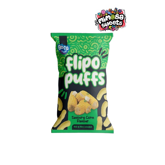 Boca Snacks Flipo Puffs Savoury Corn 100g - MIMOSA SWEETS